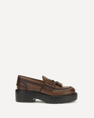 Miu Miu Smooth leather tassel Loafers Female 37.5