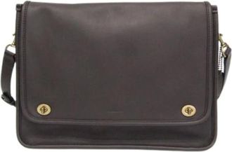 Coach unisex, Pre-owned, Brun, Taille: ONE Size Sac bandouli&egrave;re en cuir Pre-owned