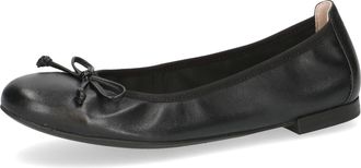 Caprice Damen Ballerinas aus Leder mit Schleife, Schwarz (Black Nappa), 36 EU