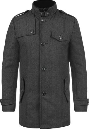 Indicode Brandan Herren Winter Mantel Wollmantel lange Winterjacke mit Stehkragen, Gr&ouml;&szlig;e:XL, Farbe:Dark Coal (940)