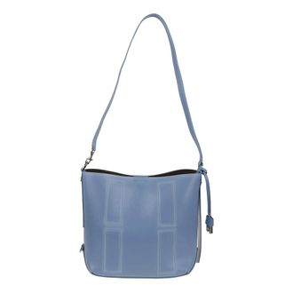Hogan Femme, Sacs, Bleu, Taille: ONE Size Sac bandouli&egrave;re en cuir bleu