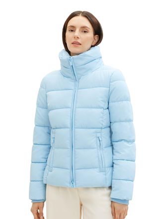 Tom Tailor Damen 1037564 Steppjacke mit Stehkragen, 33749-light Cloudy Blue, XS