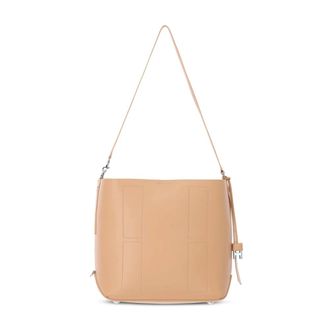 Hogan Stilvolle Leder-Hobo-Tasche - - Bags - Damen - Beige - ONE SIZE