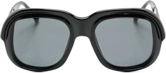 Dries Van Noten unisex, Accessoires, Noir, Taille: ONE Size Occhiali Rectangle Frame