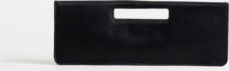 Topshop Giavanna Handtasche aus Echtleder in mittlerer rechteckiger Form in Schwarz