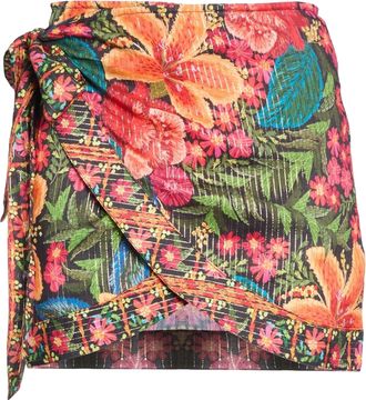 Farm Rio STITCHED GARDEN TAPESTRY MINI SKIRT