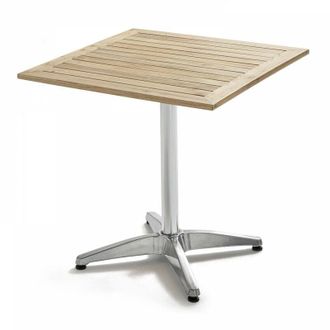 Oviala Table de jardin carr&eacute;e aluminium et bois