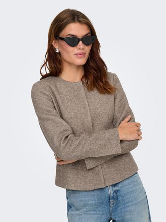 Only Kurzjacke ONLY ONLSEDONA LIFE LIGHT FIT JACKET CC OTW, Damen, Gr. XS, walnut, Web, Obermaterial: 85% Polyester, 15% Baumwolle, unifarben, h&uuml;ftlang, Ru