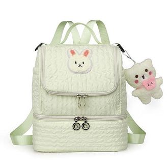 Generic Sac &agrave; dos portable en nylon avec bandouli&egrave;re r&eacute;glable, sac &agrave; langer multifonction de grande capacit&eacute; avec fermeture &eacute;clair pour maman, papa et femme, 