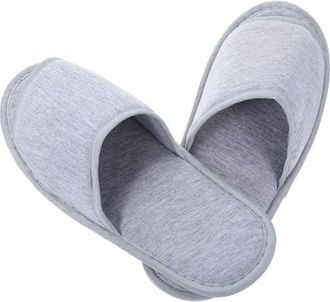 Frcolor Pantoufles Pliantes Coton L&eacute;g&egrave;res pour Int&eacute;rieur et Confortables pour H&ocirc;tel Voyage et Maison Design Compact et Gris