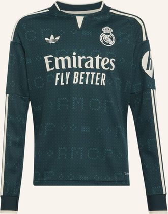adidas Real Madrid 26/27 Kids Lang&auml;rmeliges Ausw&auml;rtstrikot gruen