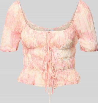 Oh April Blusenshirt aus Viskose mit Schn&uuml;rung Modell Maelle