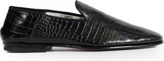 Tom Ford Homme, Chaussures, Noir, Taille: 40 EU Mocassin Steven Imprim&eacute; Alligator