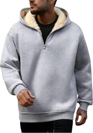 Generic Sweat &agrave; capuche uni l&eacute;ger pour homme - Sweat &agrave; capuche &agrave; carreaux &agrave; manches longues - D&eacute;contract&eacute; - Tendance - Pour entra&icirc;nement int&eacute;rieur et ext&eacute;rieu