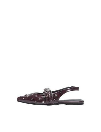 Only Femme Onlaura-5 PU Slingback Buckle Ballarina, Bordeaux, 36 EU