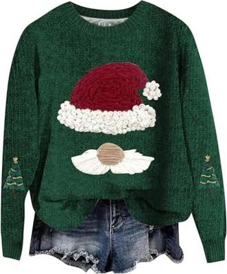 Generic Pulls de No&euml;l pour femmes, tops de No&euml;l pour femmes uk, tops dhiver chauds &agrave; col rond pour femmes, tops amples pour femmes de couleur unie, pulls &agrave; co