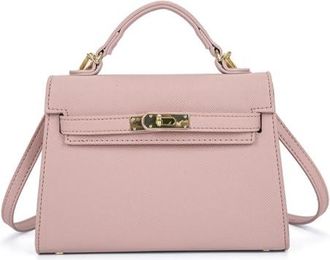 Generic 2025 nouveau sac à main texturé à verrouillage diagonal petit sac carré une épaule diagonale double usage matériau PU sac à la mode pour femme sac de 