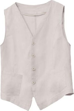 Generic Gilet sans Manche Femme Gilet Femme D&eacute;contract&eacute; Quotidien Ville Cardigan Fin Printemps-&Eacute;t&eacute; - Col V avec Poches, L&eacute;ger Et Color&eacute;