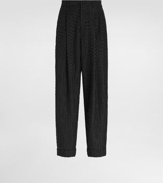 Dolce & Gabbana Virgin Wool Trousers With Embroidery - Mann Hosen Und Shorts Mehrfarbig 48