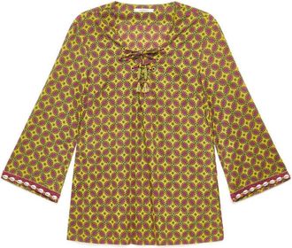 Maliparmi Maliparmi, Femme, Blouses et Chemises, Jaune, Taille: 44 FR Chemise Floral Spin