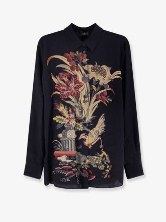 Etro Silk shirt with frontal print - ETRO - gender_Woman
