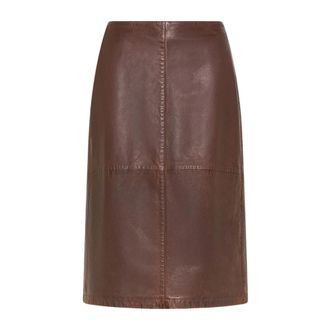 Seventy Gonna in nappa vintage - - Skirts - Damen - Braun - XS