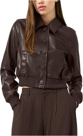 QS by s.Oliver Lederjacke braun,Outdoor,Polyester,Unifarben,Umlegekragen,Langarm,Regular Fit