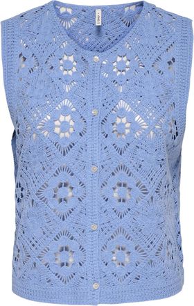 Only Onlcabra Sl O-Neck Button Vest Knt