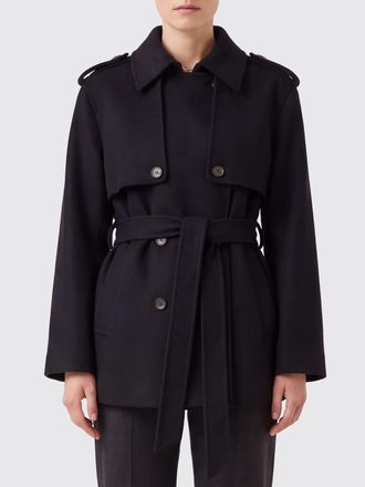 IVY OAK Zweireihiger Woll-Peacoat von mit Bindeg&uuml;rtel und Schulterklappen