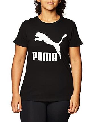 Puma Puma Classics Logo Tee T-Shirt pour Femme, Femme, T-Shirt, 530076-01, Puma Noir, S