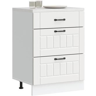 vidaXL Armoire de cuisine Lucca blanc bois ding&eacute;nierie Vidaxl