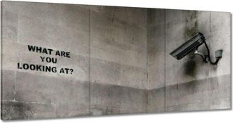 Generic Gem&auml;lde auf Leinwand gedruckt Wandkunst Dekor 120x60cm Banksy Graffiti Kamera Nr. H6990Z_PC3BX