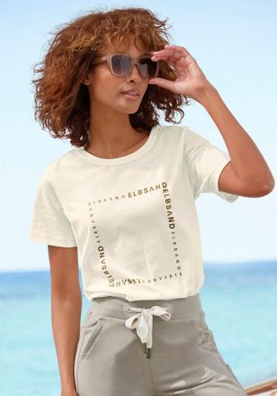 Elbsand T-Shirt mit Logodruck vorne