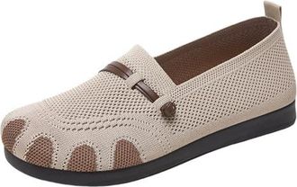 Generic Chaussures &agrave; enfiler pour femme - Chaussures de sport confortables - Chaussures plates - Semelles souples - Chaussures de loisirs - En maille - Orthop