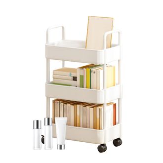 Generico Rollwagen, Mehrzweckwagen f&uuml;r die K&uuml;che, mit 3/4 Ebenen, mit Griff, multifunktionaler mobiler Aufbewahrungswagen mit R&auml;dern