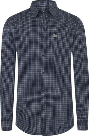Lacoste Hemd mit Karomuster und kleiner Logo-Stickerei, Regular Fit in