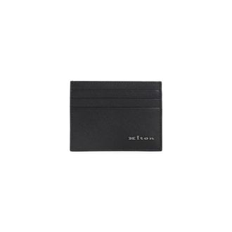 Kiton Portemonnaies - Textured Calf Leather Wallet With Multiple Card Sl - Gr. unisize - in Schwarz - f&uuml;r Damen