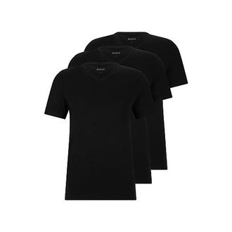 BOSS Lot de 3 t-Shirts en Jersey à col en V pour Homme, Black Night, Taille L