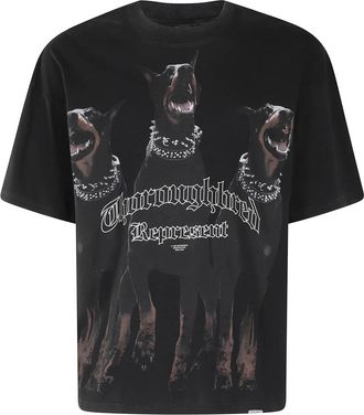 Represent Represent, Homme, Tops, Noir, Taille: L T-shirt Thoroughbred en noir