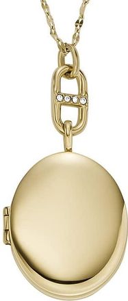 Fossil Halskette für Frauen Locket Collection Gold-Tone Edelstahl Kette Halskette, Länge: 400mm+50mm, JF04426710