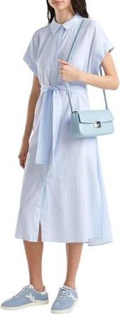 Benetton Vestito 4ql3dv08r Robe, Bleu, M Femmes