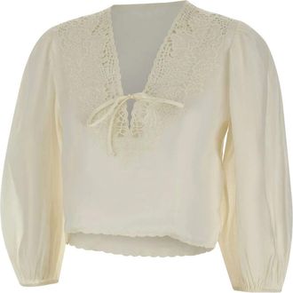 HUGO BOSS Femme, Blouses et Chemises, Blanc, Taille: 46 FR Briketta Blouse