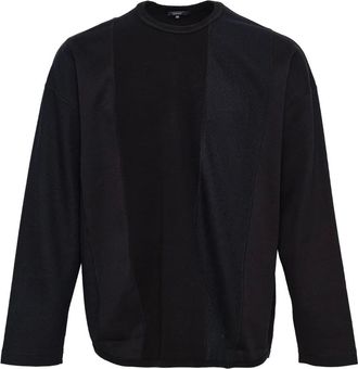 Comme Des Garçons t-shirt à empiècement côtelé - Noir