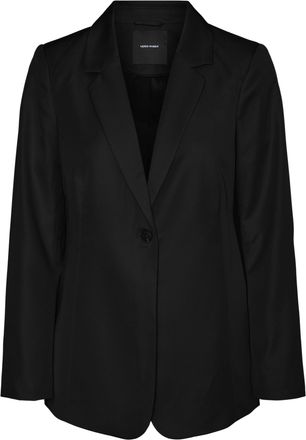 Vero Moda Damen Vmtara Fitted Slit Boo Blazer, Schwarz, 40 EU