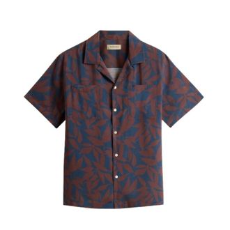 Woolrich Blau Blattmuster Camp Hemd - - Shirts - Herren - Mehrfarbig - S