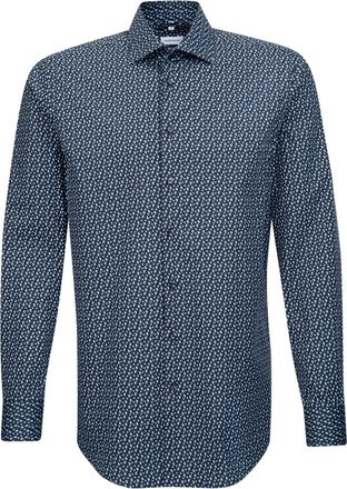 Seidensticker Herren Regular Fit Langarm Poplin Hemd, Blau (Blau 19), (Herstellergr&ouml;&szlig;e: 38)