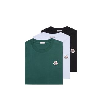 Moncler Moncler T-shirts En Coton &Agrave; Logo (lot De 3), Homme, Multicolore, Taille: 3xl