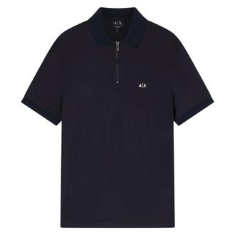 A|X Armani Exchange Homme, Tops, Bleu, Taille: XL Polo avec Fermeture &Eacute;clair