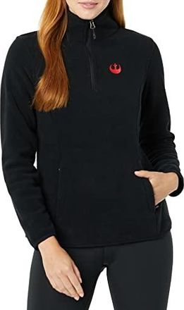 Amazon Essentials Disney | Marvel | Star Wars | Princess Vestes molletonnées en polaire à quart de zip Femme, Star Wars Rebel Logo, XXL