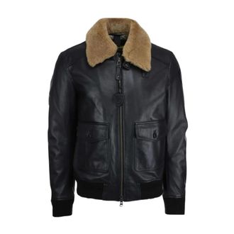Blauer Bomber mit Fellkragen Cheiton - - Jackets - Herren - Schwarzk - L